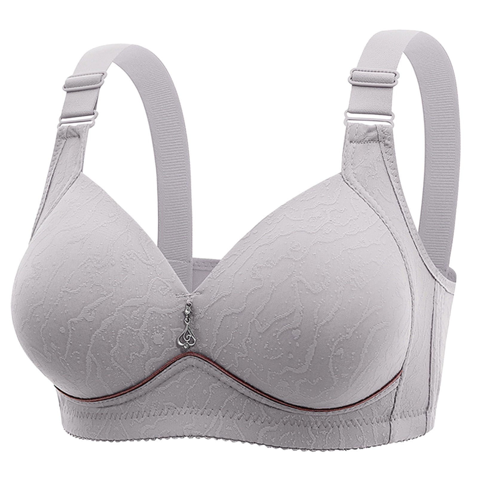 DAFPZW Women Plus Size Wireless Bra Middle Age and Elderly Thin ...