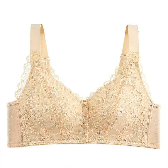 DAFPZW Women's Everyday Wear Bra with Front Closure and Adjustable ...
