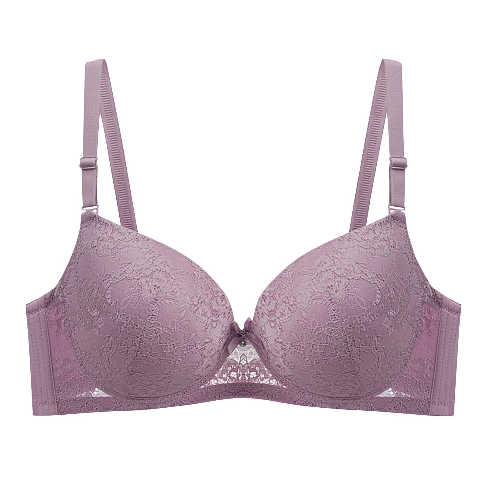 DAFPZW Women's Plus Size Underwire Lace Bra, Comfort Adjustable Strap ...