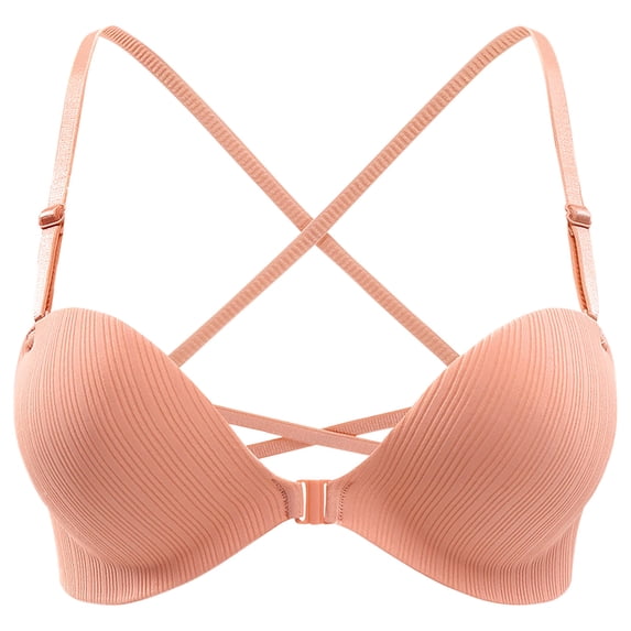 DAFPZW Women's Push Up Racerback Bra Front Closure Thick Padded ...