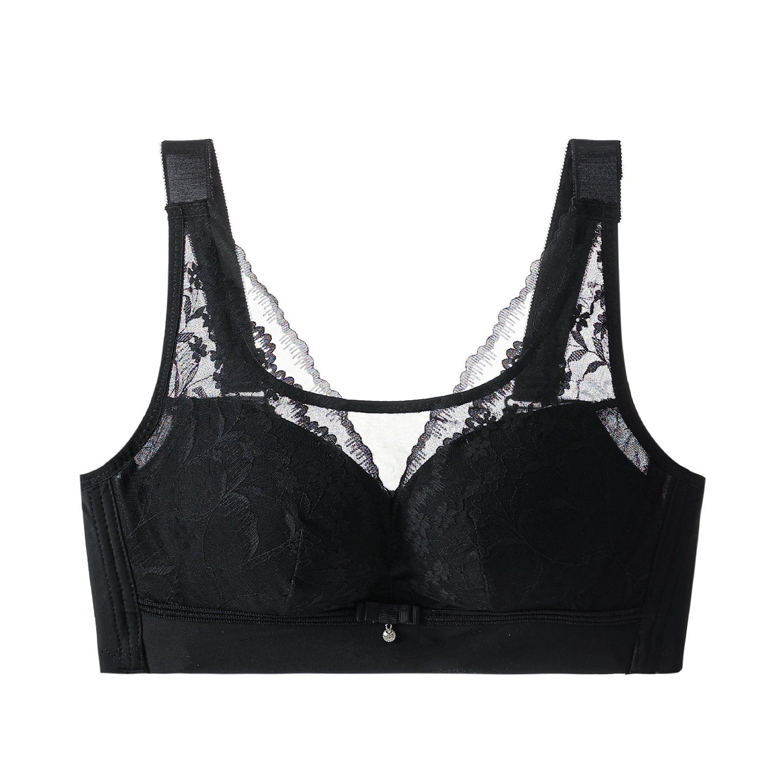 DAFPZW Women's Sexy Lace Trim Floral Bras Underwear Trendy Full ...