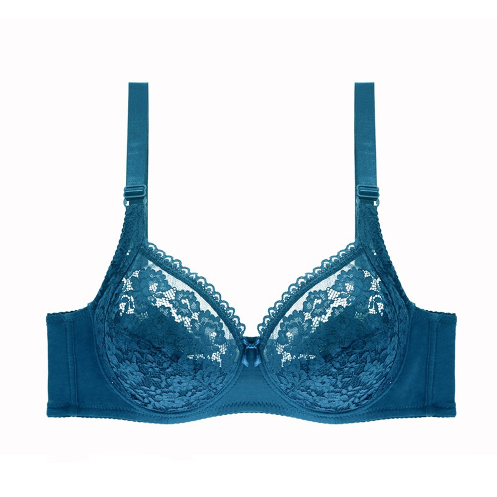 DAFPZW Women's Sexy See Through Floral Lace Bra Sheer Balconette No ...