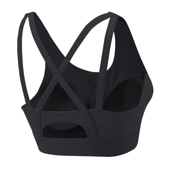 DAFPZW Women's Sports Bra Front Zip Supportive Open Back Design ...