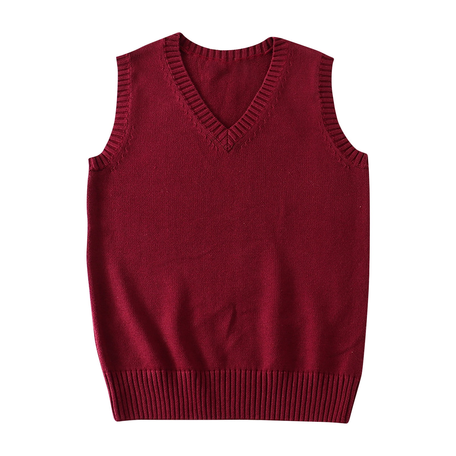 DAFPZW Women’s Sweater Vest V Neck JK Uniform Kint Vests Solid Classic ...