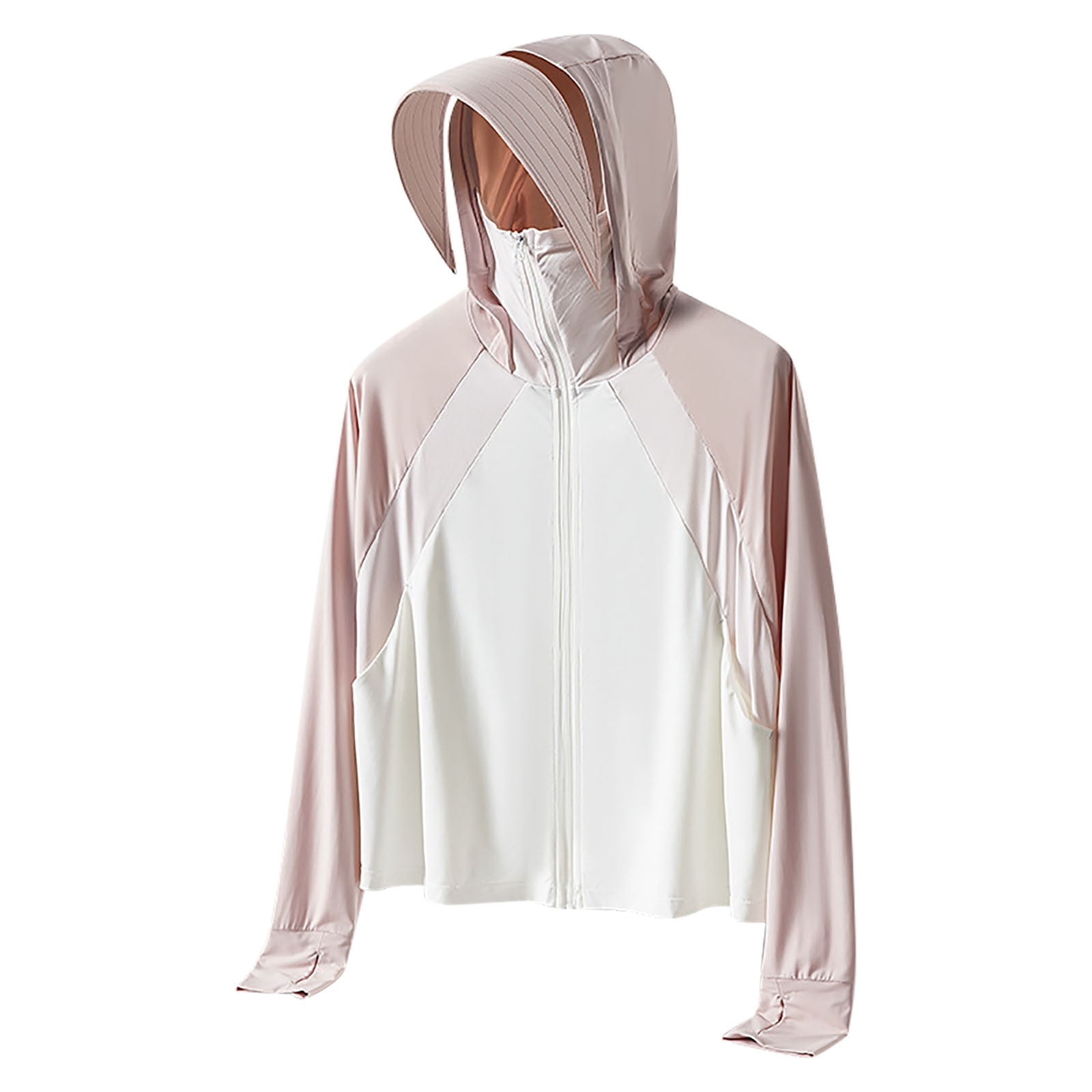 DAFPZW Women's UPF 50+ Lightweight Athletic Jacket Detachable Visor ...