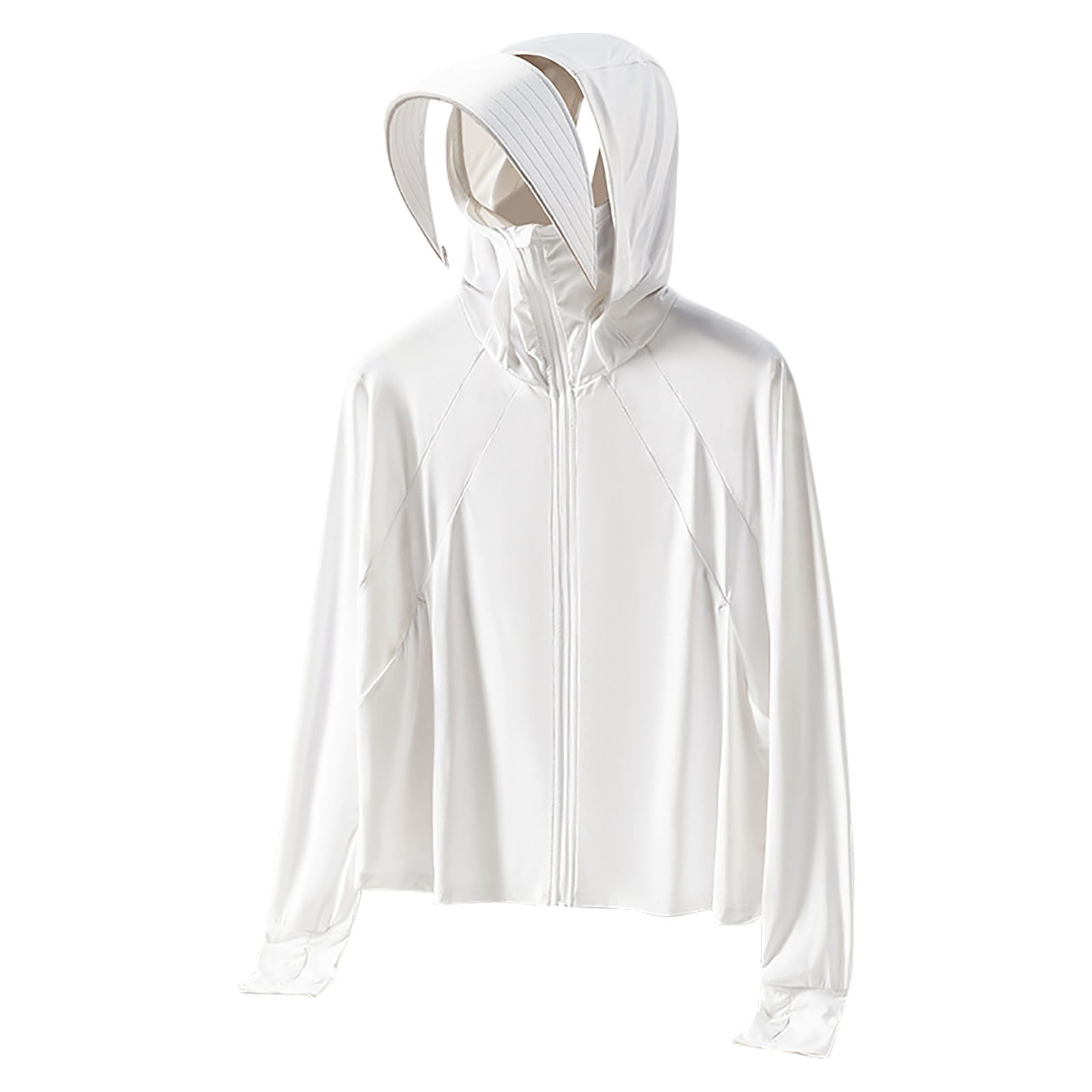 DAFPZW Women's UPF 50+ Lightweight Athletic Jacket Detachable Visor ...