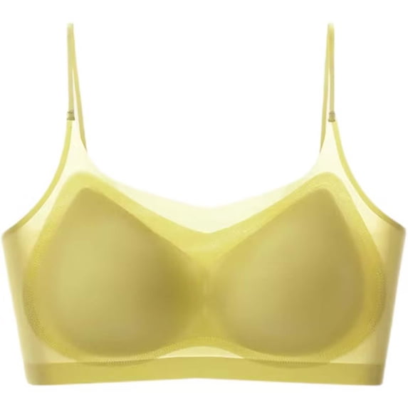 DAFPZW Women's Wireless Spaghetti Straps No Underwire Bra Removable ...