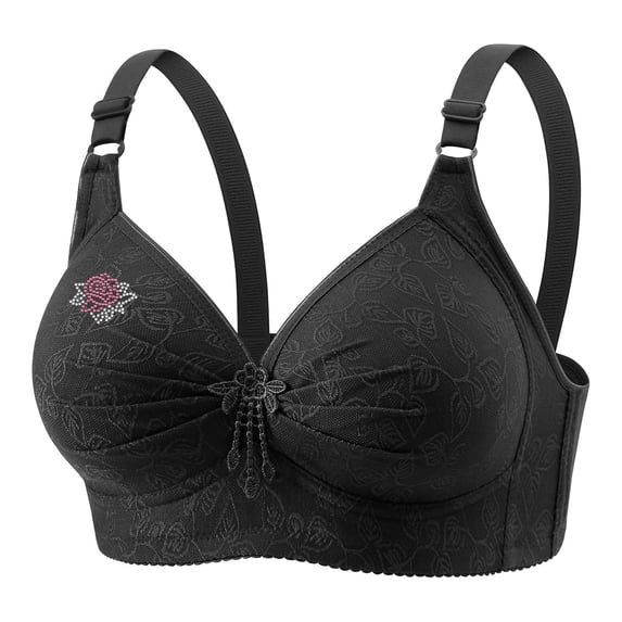 DAFPZW Womens Casual Everyday Bras Comfort Wireless Bra Vintage Floral ...