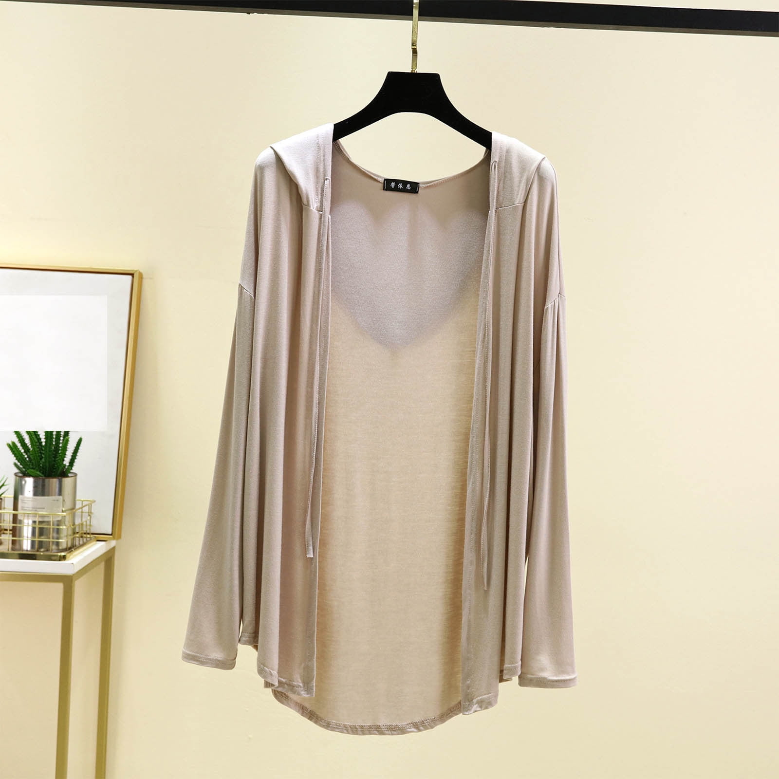 DAFPZW Womens Lightweight Cardigan Casual Loose Long Sleeve Cover Up ...