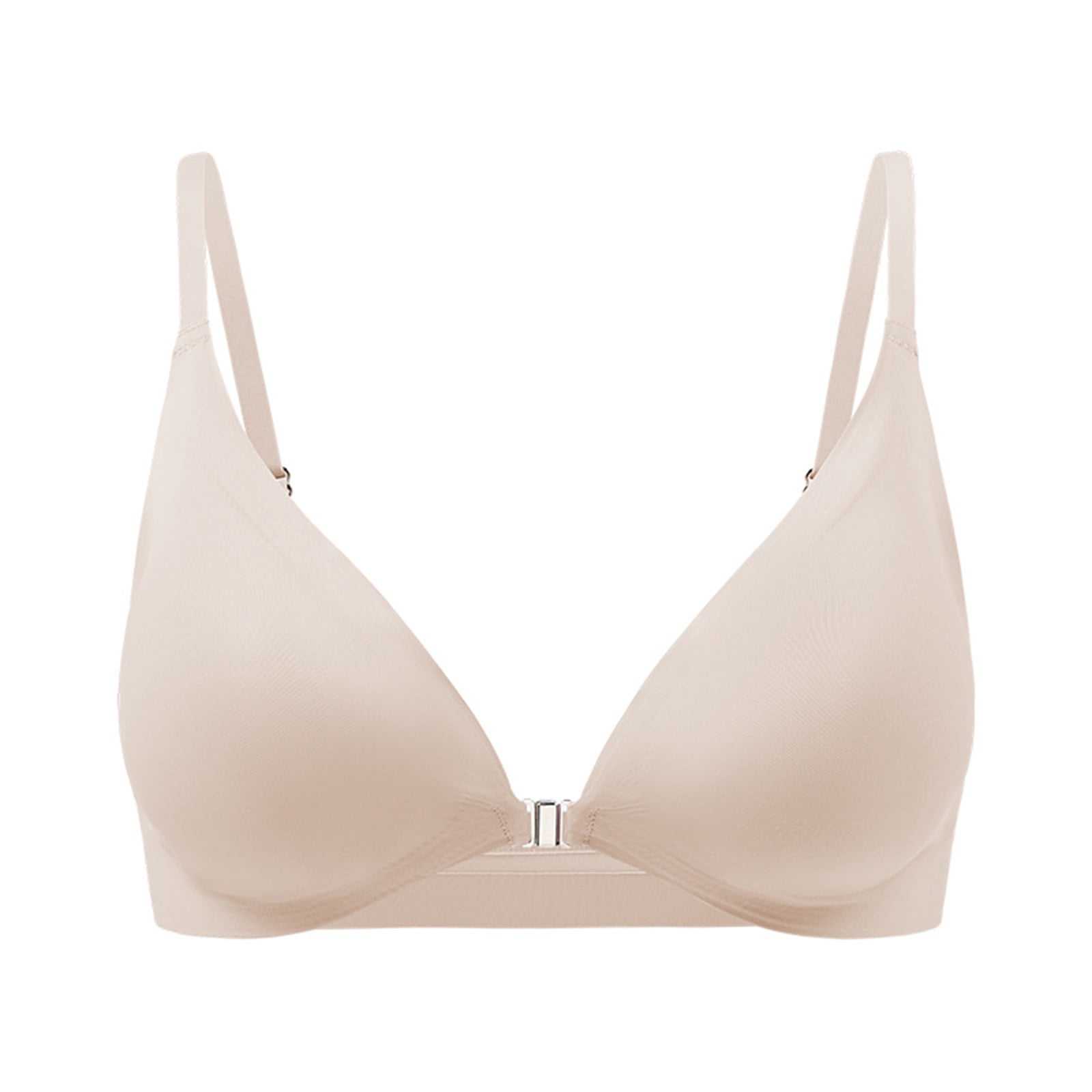 DAFPZW Womens Seamless Triangle Bralettes Front Closure Deep V Wireless ...