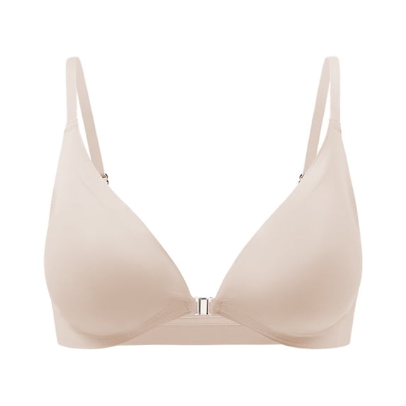 DAFPZW Womens Seamless Triangle Bralettes Front Closure Deep V Wireless ...