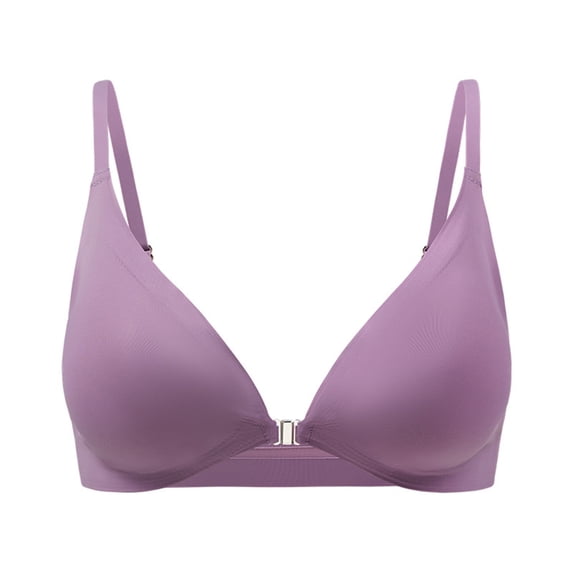 DAFPZW Womens Seamless Triangle Bralettes Front Closure Deep V Wireless ...