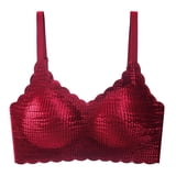 DAFPZW Womens Sexy Daily Bras Golden Velvet Wavy Wireless Fixed Cup ...