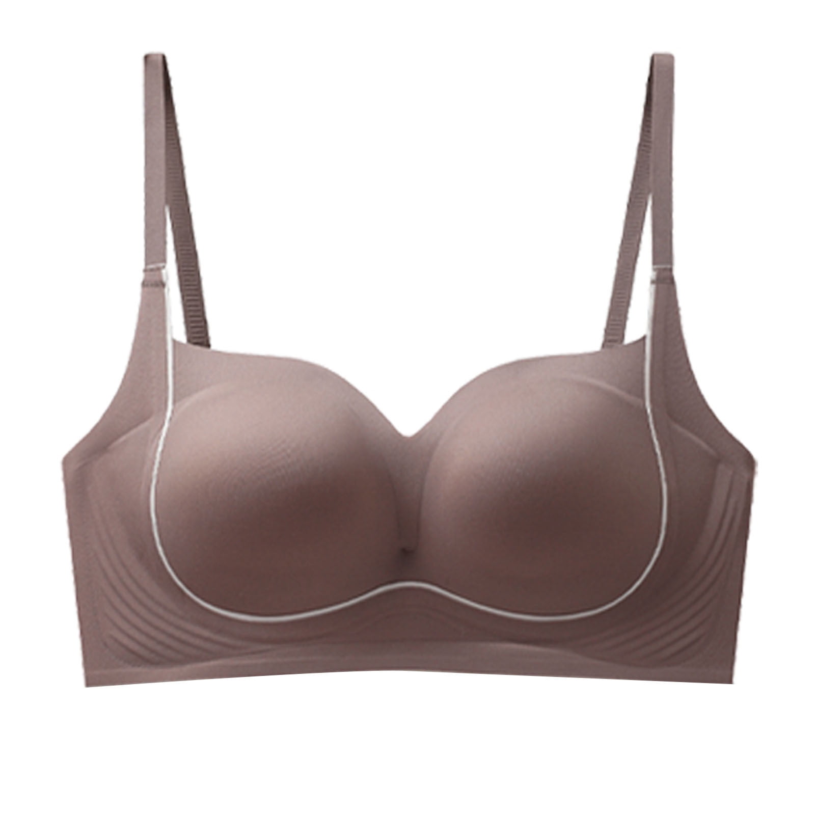 DAFPZW Womens Wireless Push Up Comfortable Bras Scalloped Full Coverage ...