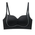 DAFPZW Womens Wireless Push Up Comfortable Bras Scalloped Full Coverage ...