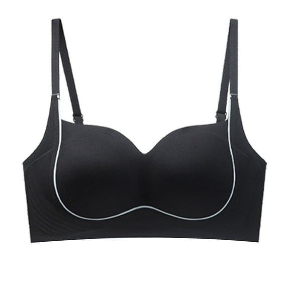 DAFPZW Womens Wireless Push Up Comfortable Bras Scalloped Full Coverage ...