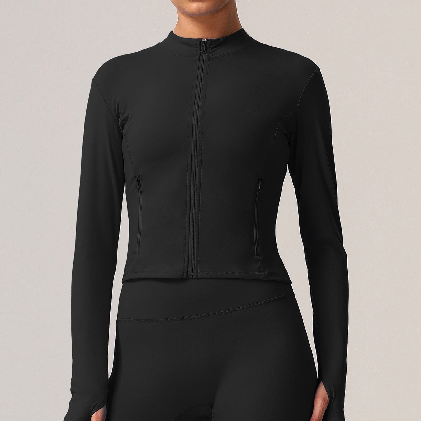 DAFPZW Zip Up Workout Jacket for Women 2025 Fall Quick Dry Slim Fit ...