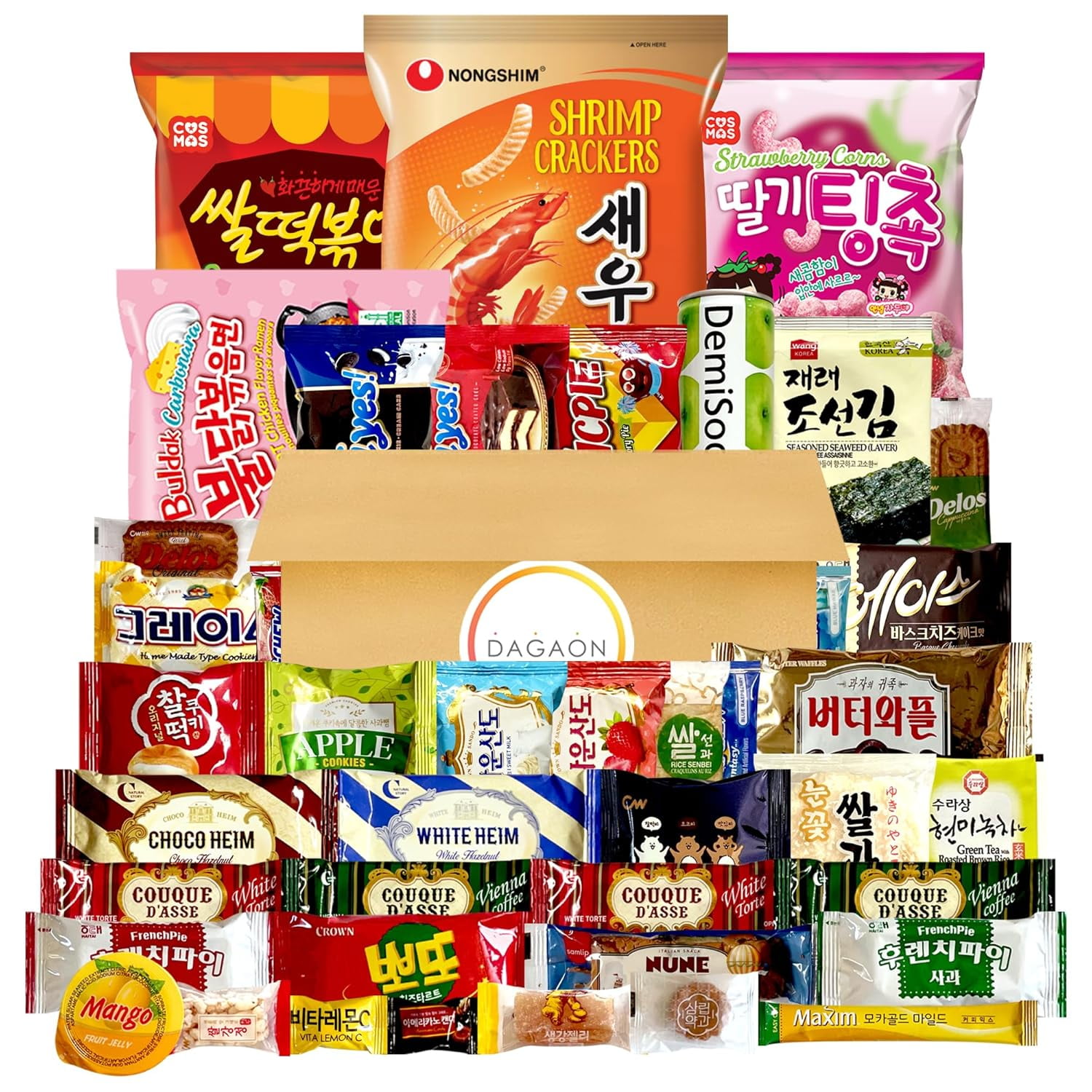 DAGAON Finest Korean Snack Box 42 Count – Variety Snacks Including ...