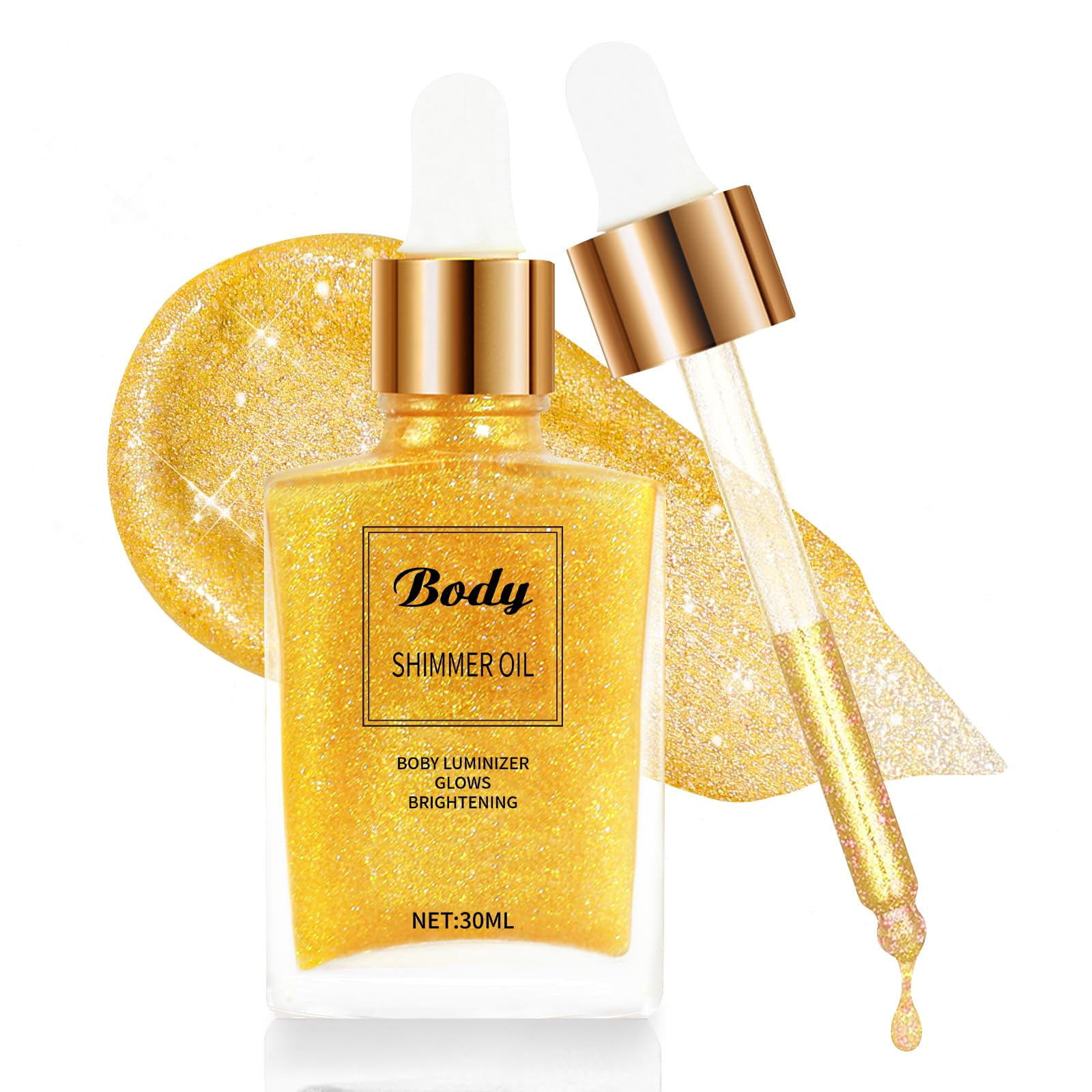 DAGEDA Gold Body Shimmer TGF4 Oil, Luxurious Shimmer Body Oil,Body ...