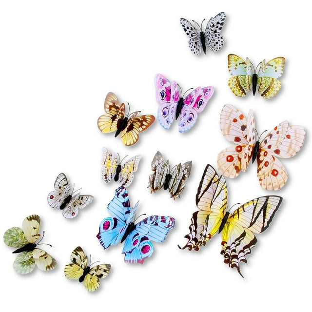 DAGOU 3D Butterfly Wall Decor 24 Pcs, Butterfly Decorations for ...