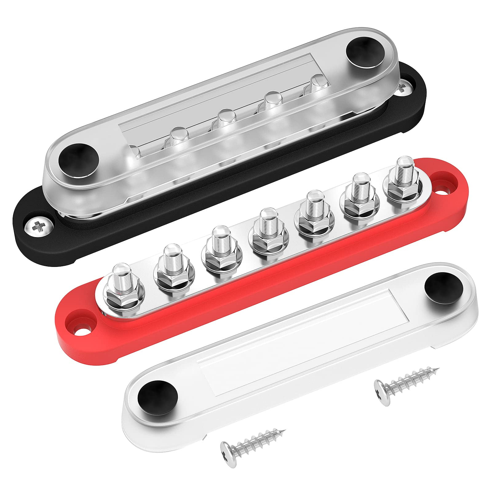 DAIERTEK Battery Bus Bar 12V Marine 7 x 1/4" (M6) Power Distribution ...