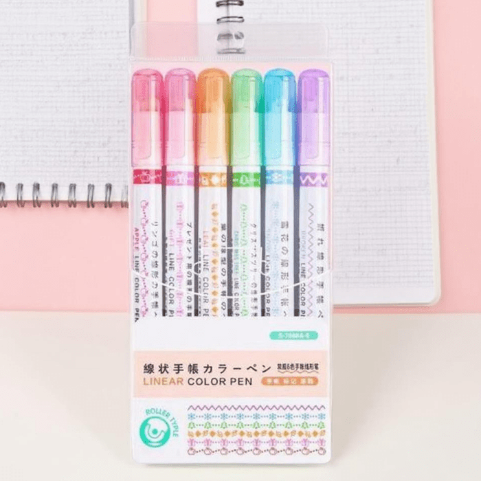 DAILIHIVE Colored Markers,Highlighter Pen,Coloring Markers For Adults,6 ...
