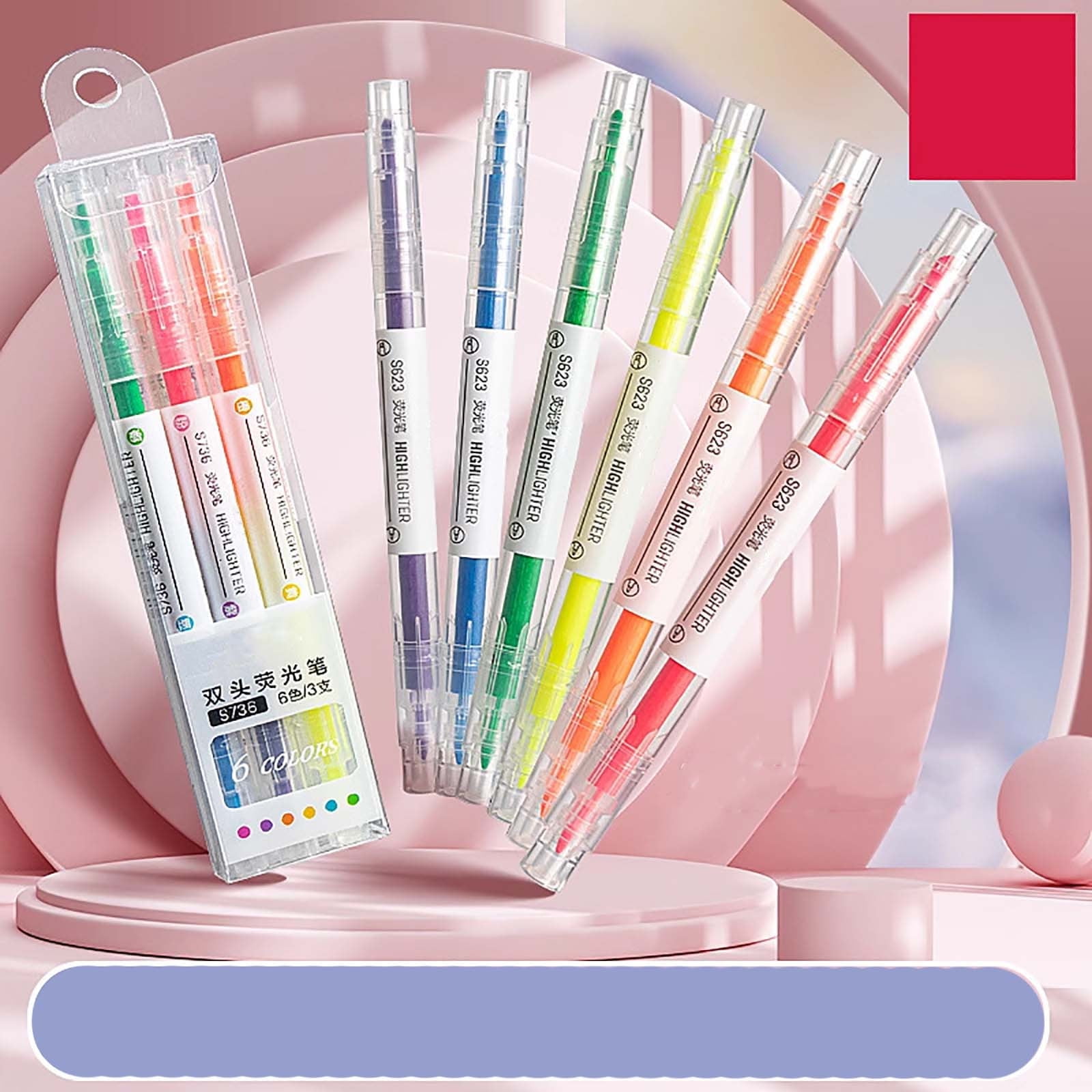 DAILIHIVE Highlighter Pen,Water Based,Fluorescent Pen,Color Double ...