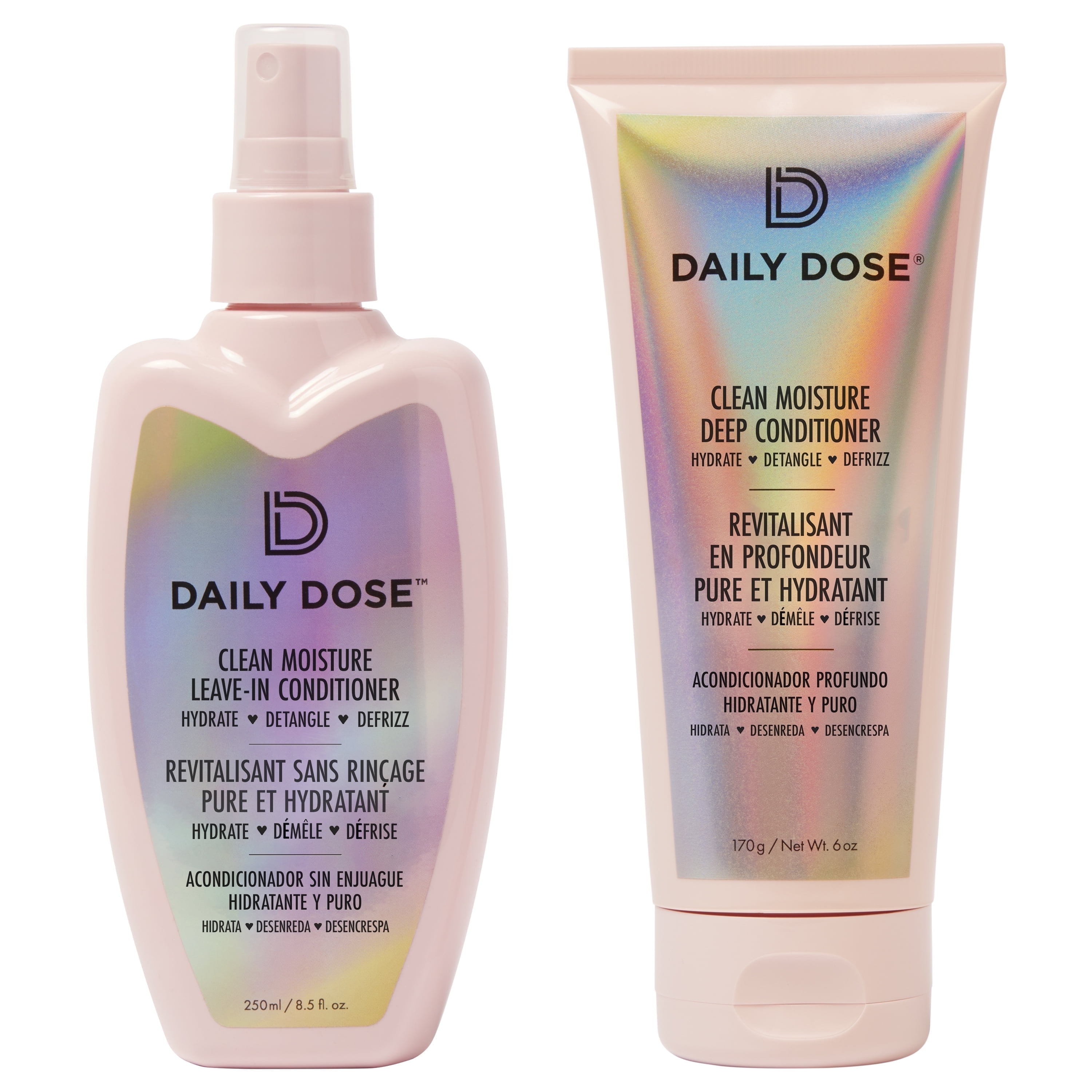 DAILY DOSE Moisturizing Duo: Leave-In Conditioner Detangler Spray ...