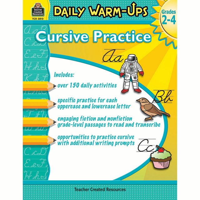 Daily Warm-Ups: Cursive Practice Grades 2-4 [TCR3810] - Walmart ...