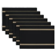 Romanstile Vinyl Placemats Set of 6, Dark Grey PU Table Mats 12X18 in ...