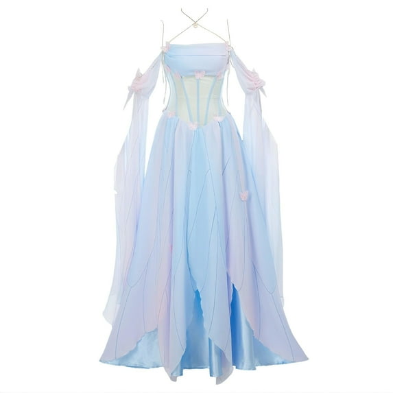 DAIZBELLA Medieval Vintage Butterfly Elf Style Dress for Women ...