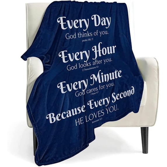 DAJU Bible Verse Blanket with Inspirational Thoughts and Prayers ...