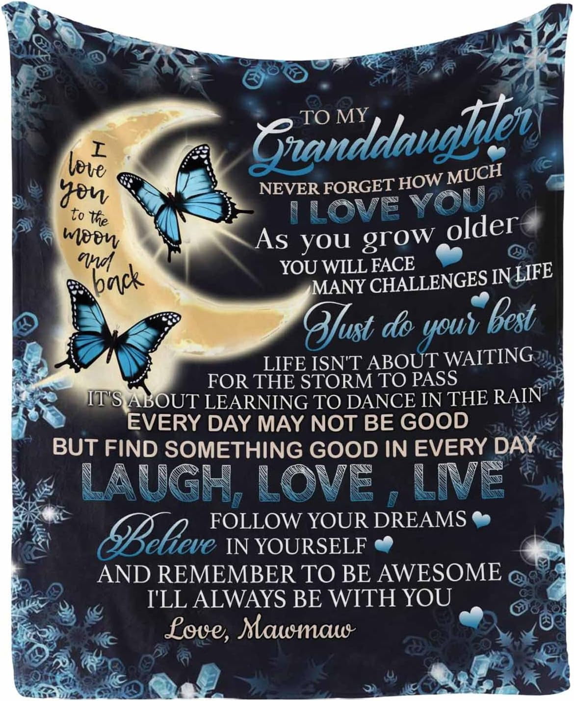 DAJU Customized Love Blanket to My Granddaughter from Grandma and ...