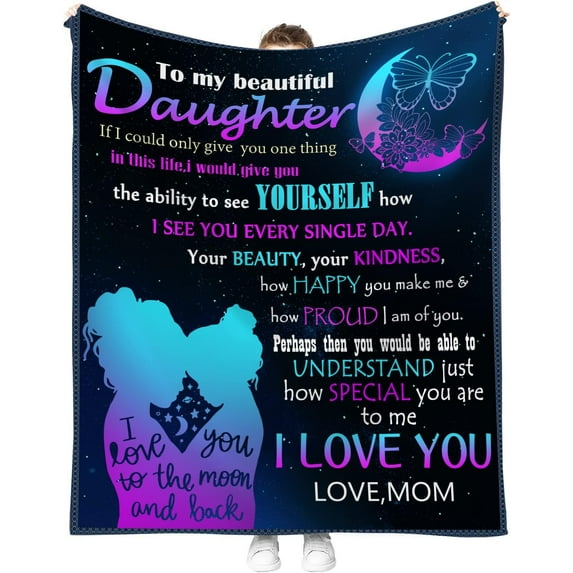 DAJU Daughter Gift from Mom to My Daughter Blanket from Mom Daughter ...