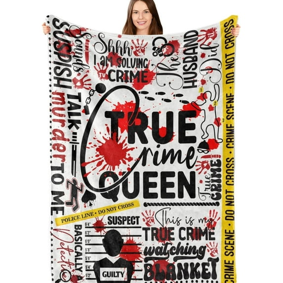 DAJU True Crime Gifts for Women True Crime Queen Blanket Crime Lovers ...
