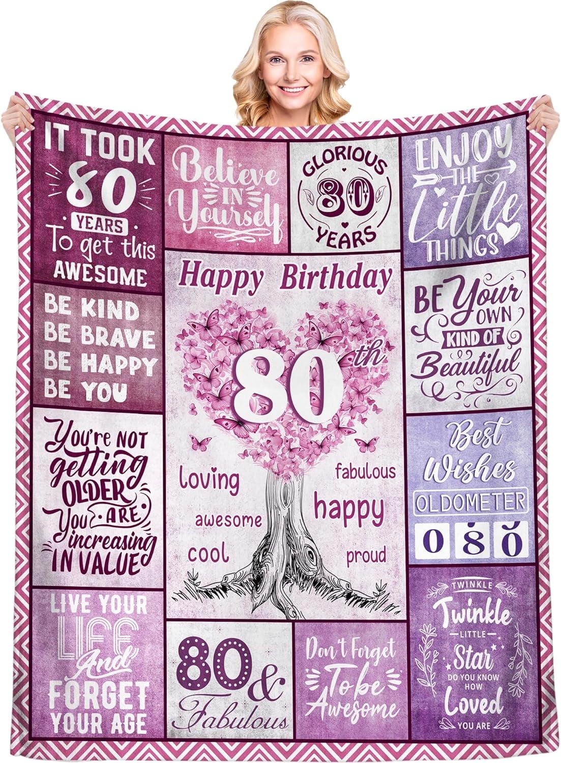 DAJU Unique 70th Birthday Decorations Gift Blankets Gift Blanket ...
