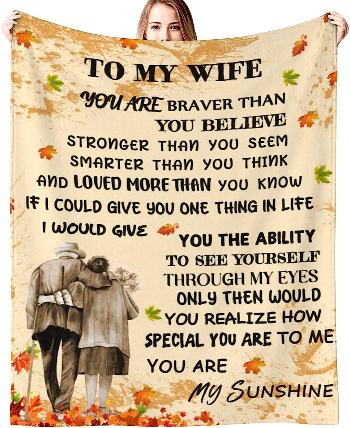 DAJU Wife Birthday Gifts Blanket Wedding Anniversary Throw Blankets to ...