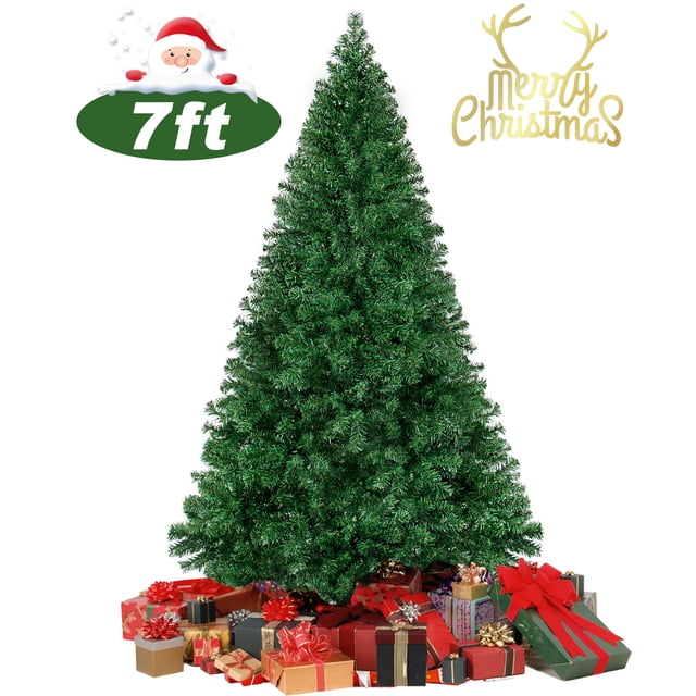 DAKIMOE 7ft Premium Outdoor Artificial Christmas Tree with Natural Look ...