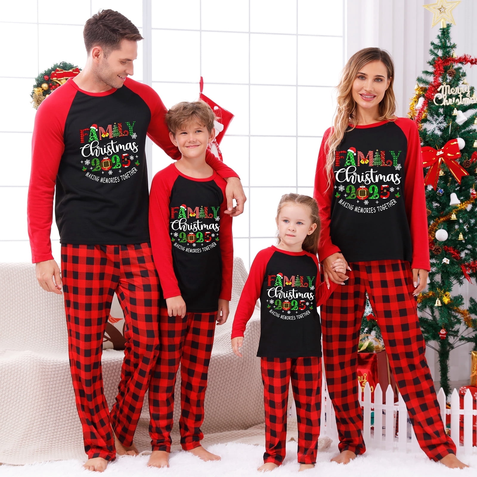DAKIMOE Family Matching Christmas Pajamas Holiday Couple PJ Set Men and ...