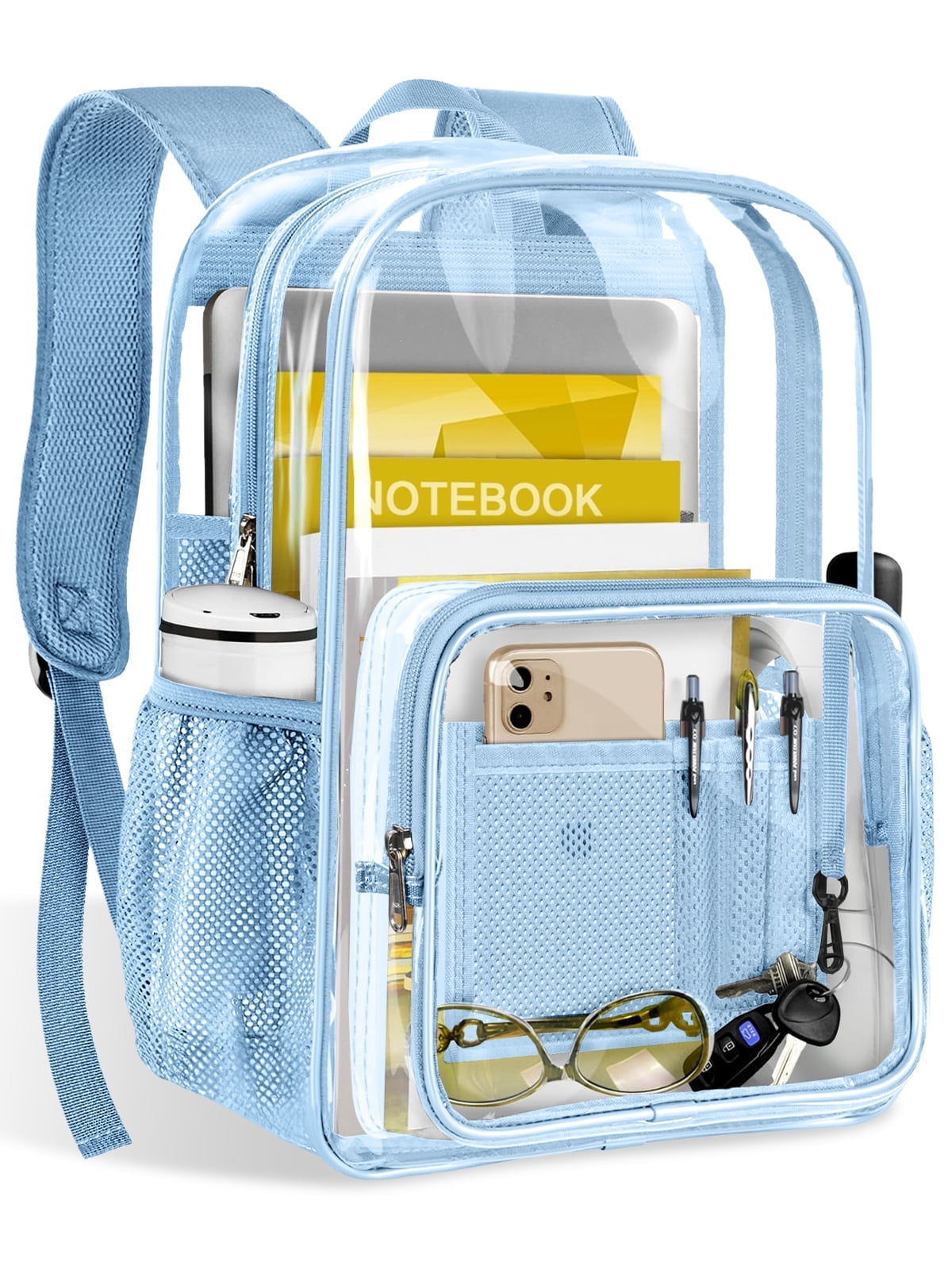 DAKIMOE Clear Backpack Heavy Duty Stadium Approved PVC Transparent ...