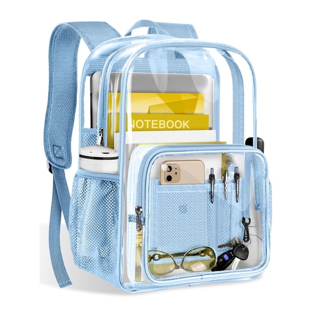 DAKIMOE Clear Backpack Heavy Duty Stadium Approved PVC Transparent ...