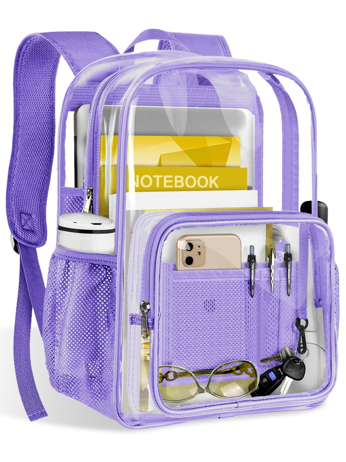 DAKIMOE Extra Large Heavy Duty Clear Backpack, Transparent Waterproof ...