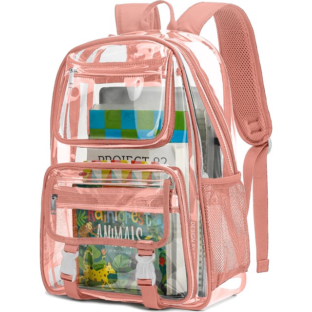 DAKIMOE Girls Transparent Waterproof Backpack, Clear - Walmart.com