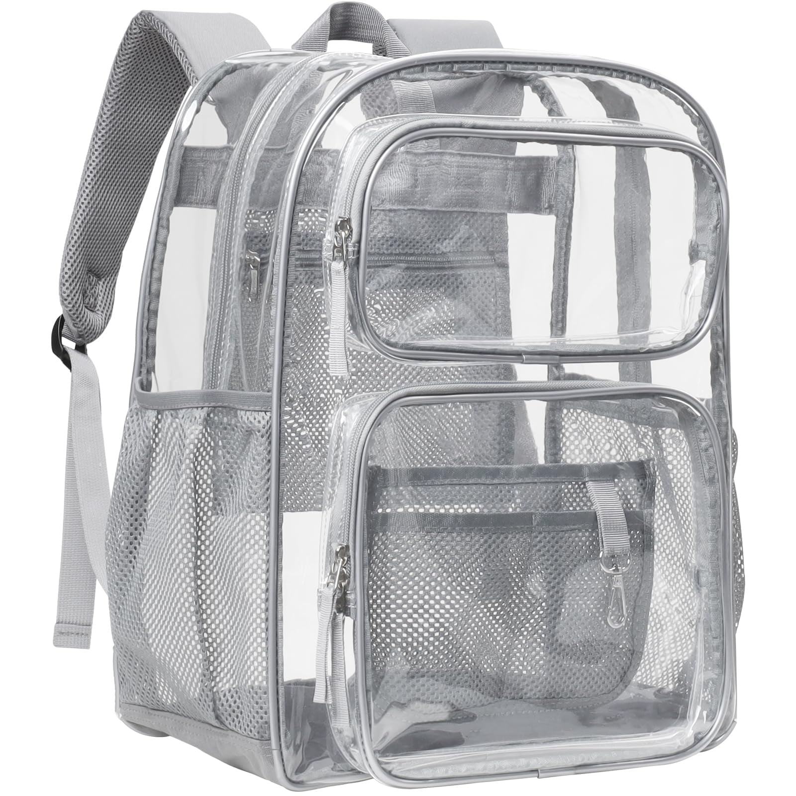 DAKIMOE Clear Backpack for School - 17 inch Large Heavy Duty Stadium ...