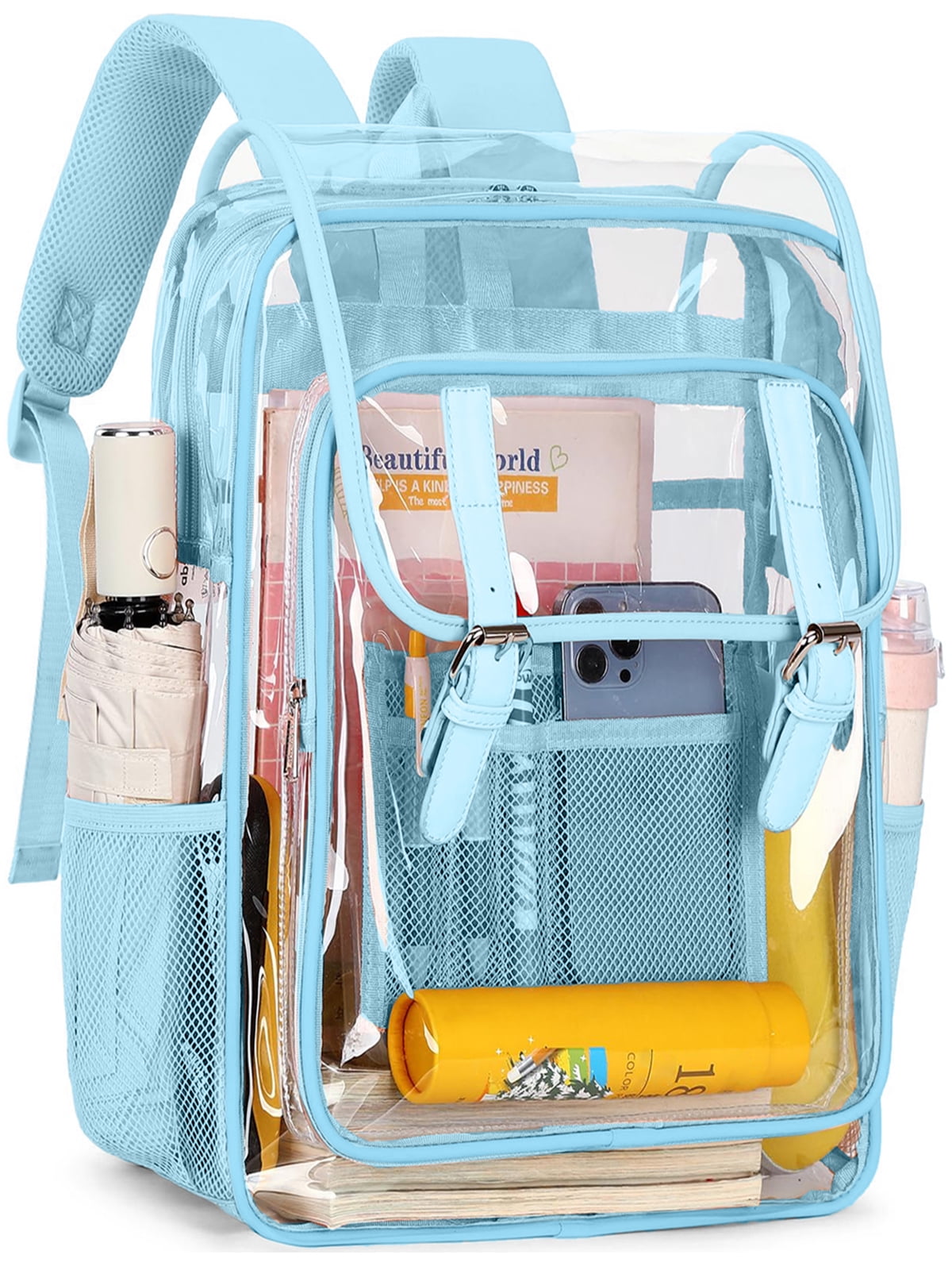 DAKIMOE Clear Backpack for School Stadium Approved, Girlish Backpacks ...