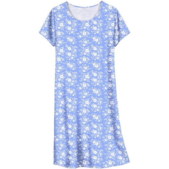 Zando Womens Nightgowns, Cotton Sleep Shirts, Cartoon Printed Pajamas ...