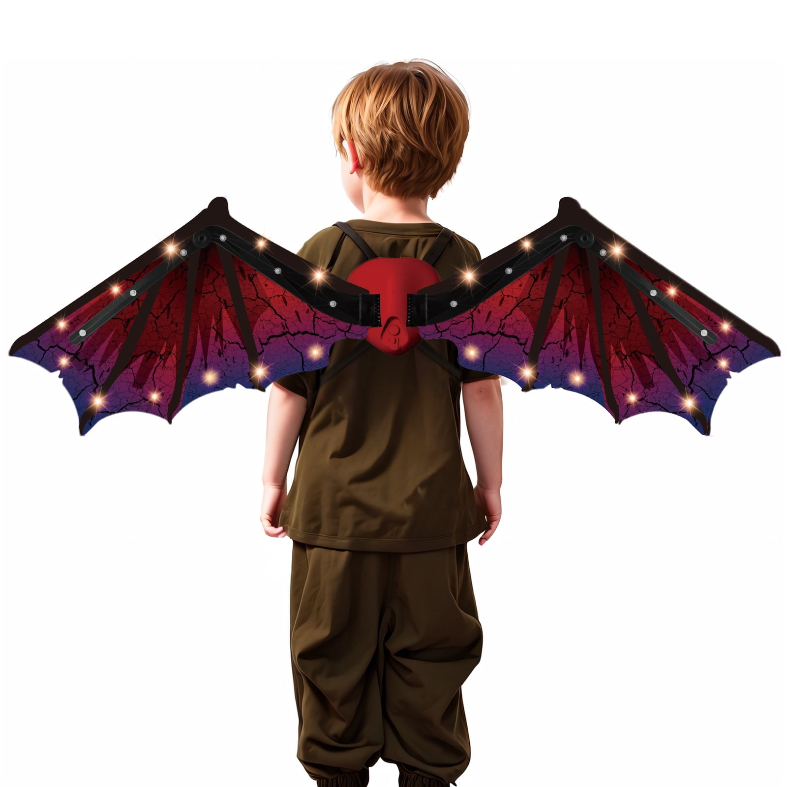 DAKIMOE Electric Light Up Wings for Kids Halloween Christmas Dragon ...