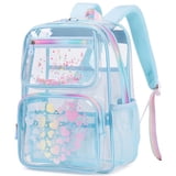 DAKIMOE Fashion Clear Backpack For School Women School Bookbag Heavy ...