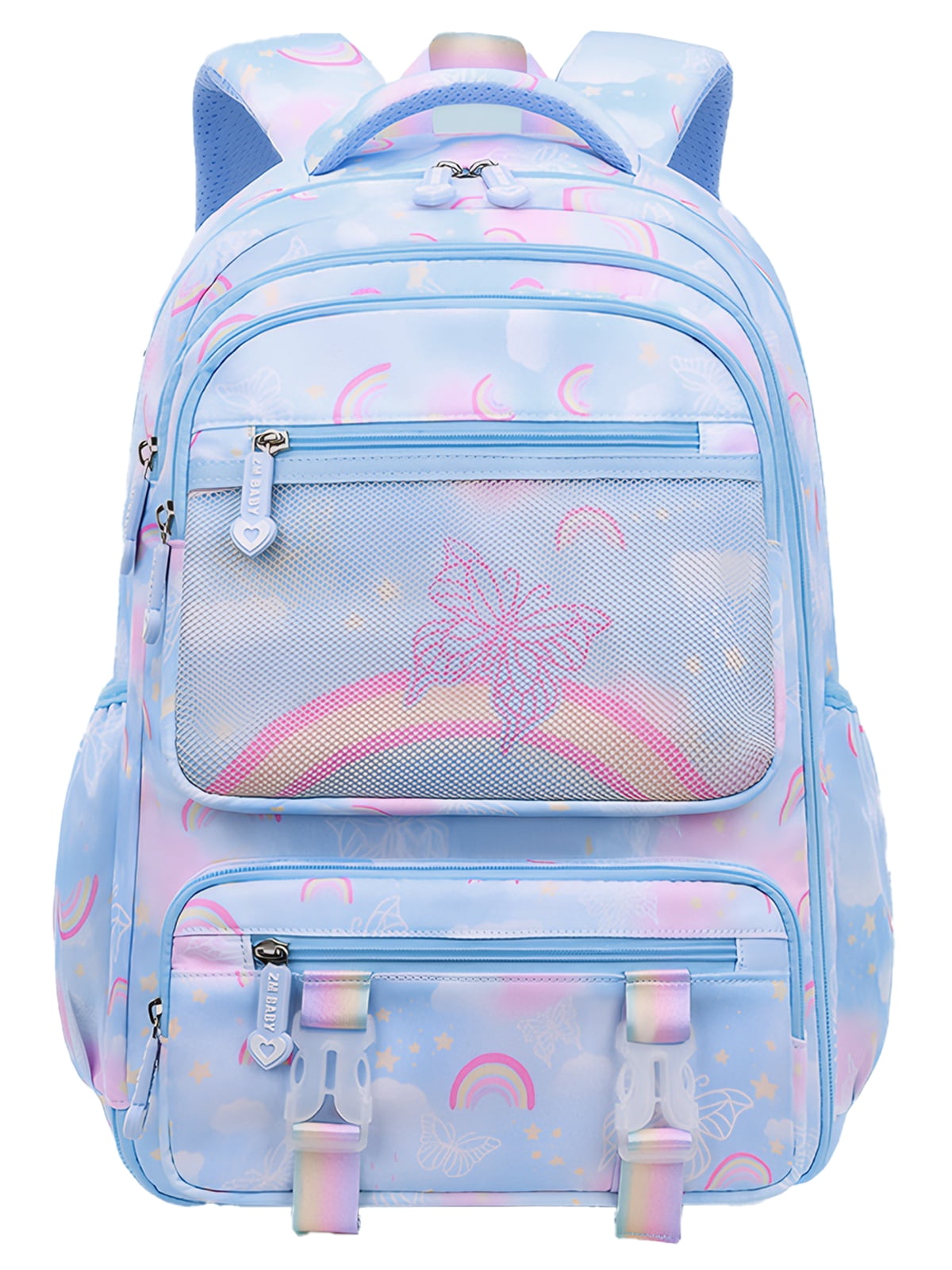 DAKIMOE Girls Backpack, Kids Backpack for Girls with Compartments ...