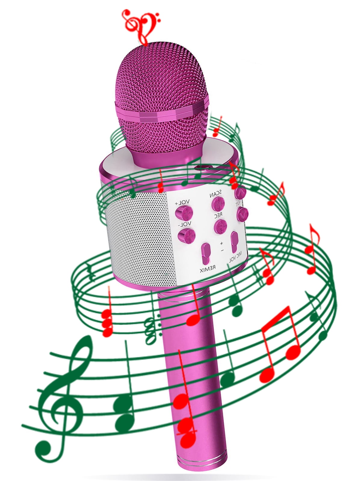 DAKIMOE Karaoke Microphone for Kids, Wireless Bluetooth Karaoke ...